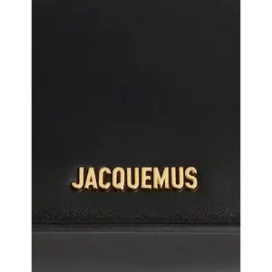 Jacquemus Rond Carré Leather Clutch Bag - Black