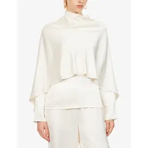 ROHE FRAMES Caped Long-sleeve Satin Top