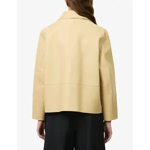 TOTEME Bonded Leather Cropped Jacket