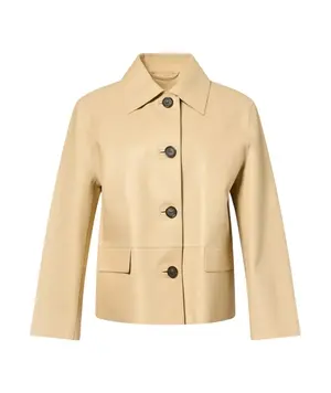 TOTEME Bonded Leather Jacket - Chai