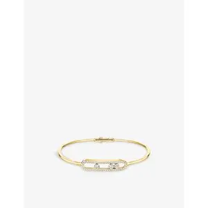 Messika Move Classique 18ct Gold And Diamond Bangle - Yellow