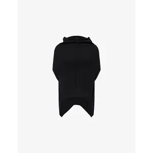 Rick Owens Sleeveless High-neck Cashmere-blend Top - Black