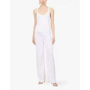 Missoni Scoop Neck Chevron-knit Cotton-blend Tank Top - White
