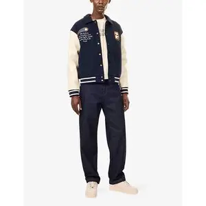 NOT BORING No Curfew Woven Varsity Jacket