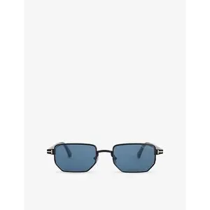 TOM FORD Ft1360 Liam Metal Octagon Frame Sunglasses - Black