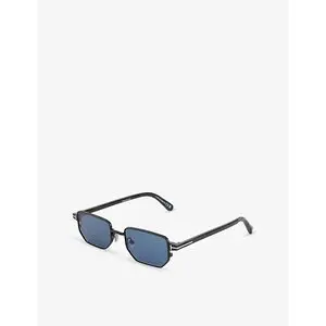 TOM FORD Ft1360 Liam Metal Octagon Frame Sunglasses - Black