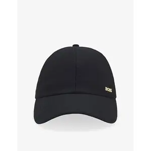 BOSS Corduroy Baseball Cap With Gold-toned Brand Plaque
