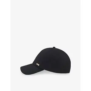 BOSS Corduroy Baseball Cap With Gold-toned Brand Plaque