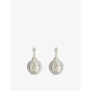 ANNIKA INEZ Sterling Silver Ellipse Drop Earrings