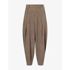 UMA WANG Pale Wide-leg Virgin-wool Trousers - Grey/blue