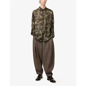 UMA WANG Pale Wide-leg Virgin-wool Trousers
