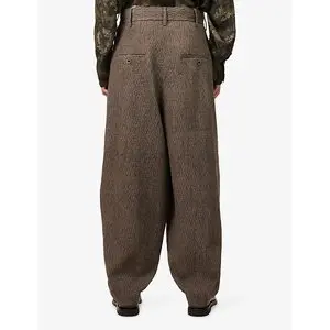 UMA WANG Pale Wide-leg Virgin-wool Trousers