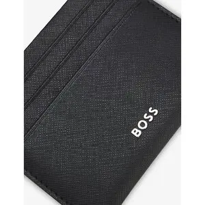 BOSS Logo Leather Card Holder