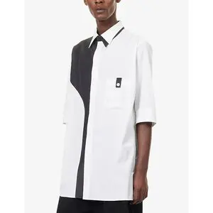 Yohji Yamamoto Contrast-panel Cotton Shirt