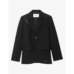 Zadig&Voltaire Vanille Rhinestone Embellished Blazer - Black