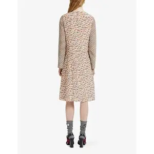 Marni Printed Crepe De Chine Silk Midi Dress