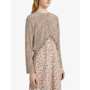 Marni Printed Crepe De Chine Silk Midi Dress