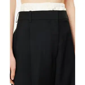 ROHE FRAMES Róhe Frames Boxer-detail Wide-leg Wool Trousers