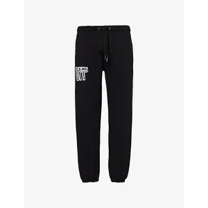 Off-White Motion-arrow Logo-print Cotton Jogging Bottoms - Black