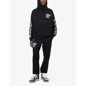 Off-White Motion-arrow Logo-print Cotton Jogging Bottoms
