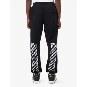 Off-White Motion-arrow Logo-print Cotton Jogging Bottoms