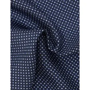Corneliani Printed Silk Pocket Square - Navy