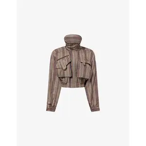 VIVIENNE WESTWOOD Memphis Cropped Woven Bomber Jacket - Multi