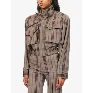 VIVIENNE WESTWOOD Memphis Cropped Woven Bomber Jacket
