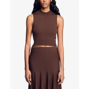 Sandro Sleeveless Cropped Jumper