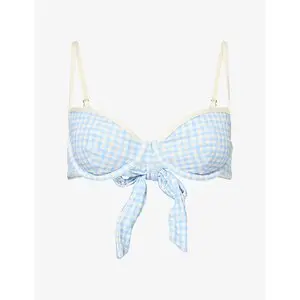 Monday Swimwear Capri Underwired Bikini Top - Sky Gingham