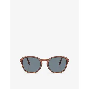 Persol Po3343s Pillow-frame Acetate Sunglasses - Brown