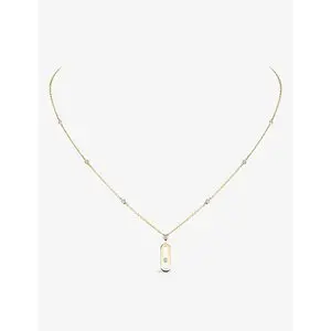 Messika 18ct Gold Diamond Pendant Necklace - Yellow