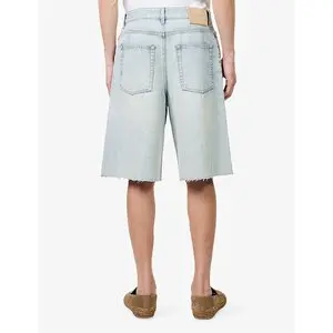 Loewe Anagram Embroidered Denim Shorts
