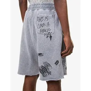 PALY HOLLYWOOD Carrying Message Cotton-blend Sweat Shorts
