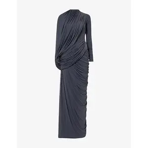DEME Draped Stretch-woven Maxi Dress