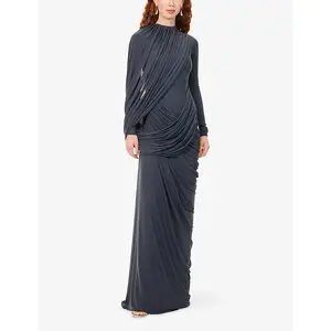 DEME Draped Stretch-woven Maxi Dress