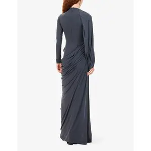 DEME Draped Stretch-woven Maxi Dress