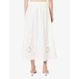 Jenni Kayne Embroidered Cotton Midi Skirt