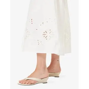 Jenni Kayne Embroidered Cotton Midi Skirt