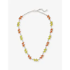 TWOJEYS Melted Stars 925 Sterling Silver-plated Brass Necklace - Yellow/orange