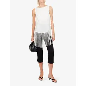 Dissh Fiora Fringed Woven Top