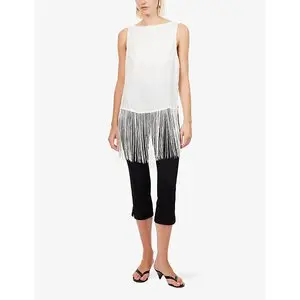 Dissh Fiora Fringed Woven Top