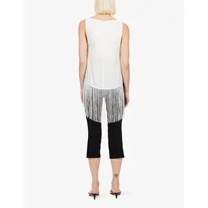 Dissh Fiora Fringed Woven Top