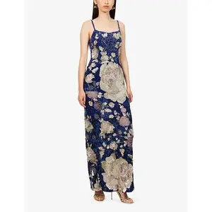 LA FUORI Sequined Maxi Dress