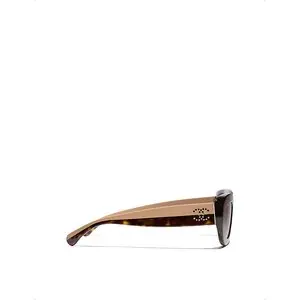 Chanel Oval-frame Acetate Sunglasses