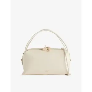 VERAFIED Café Mini Leather Shoulder Bag - Ivory