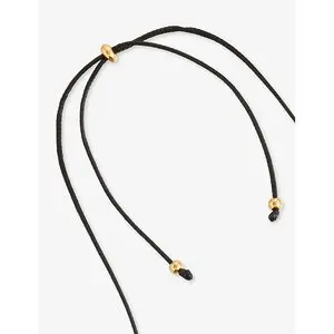 HEAVEN MAYHEM Julia Net Wood Pendant Necklace - Brown/black