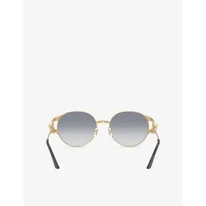 Versace Round Frame Metal Sunglasses