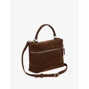 Sandro Tangolino Suede Top-handle Bag - Brown