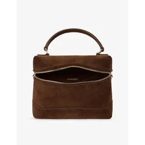 Sandro Tangolino Suede Top-handle Bag - Brown